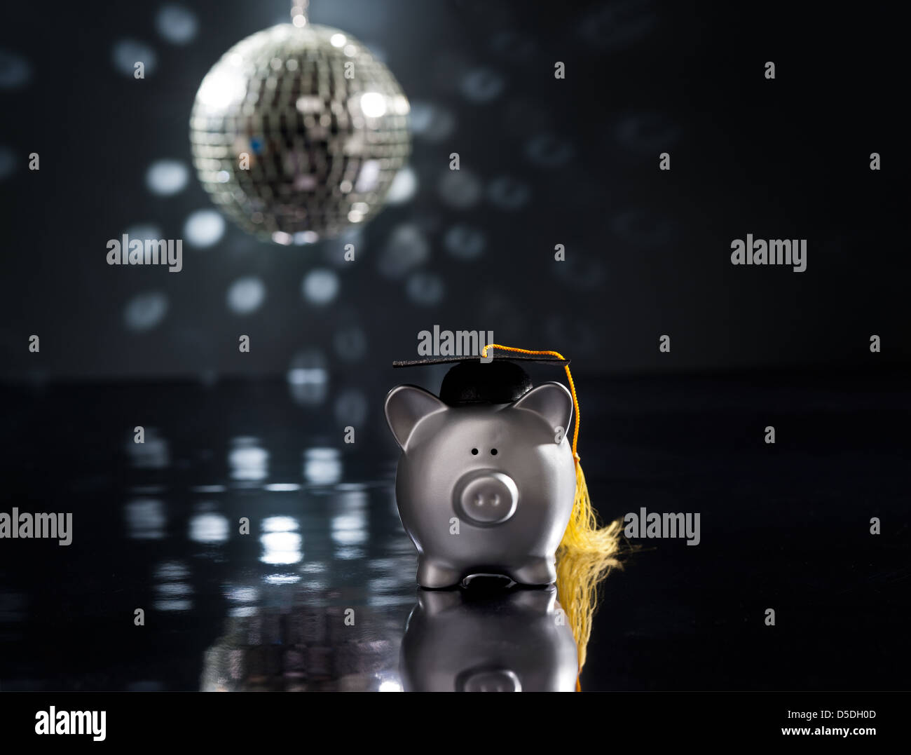 Graduation party concept, dance floor and mirror ball Stock Photo - Alamy