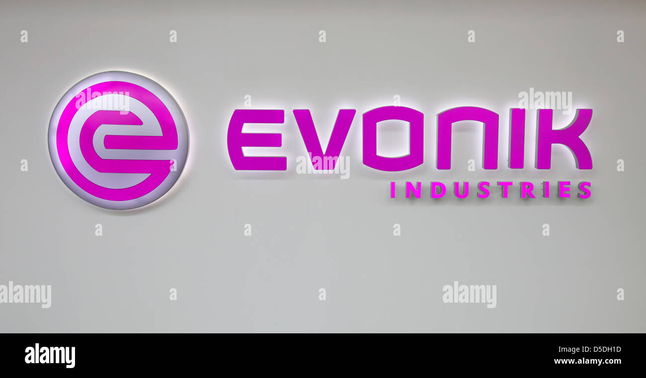 Essen, Germany, the corporate logo of Evonik Industries AG Stock Photo ...