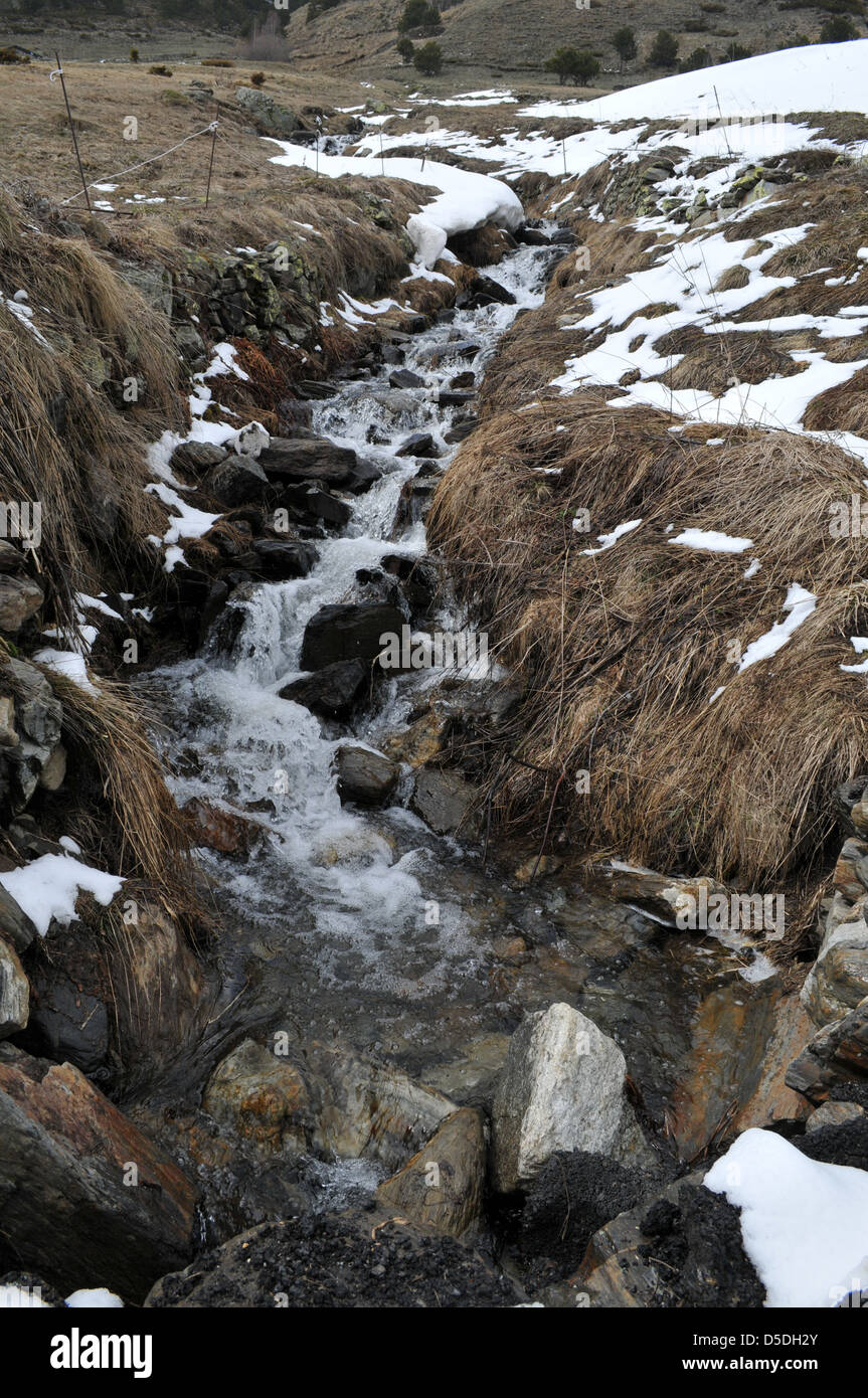 Andorra la Vella river with beautiful spring landscape Stock Photo - Alamy