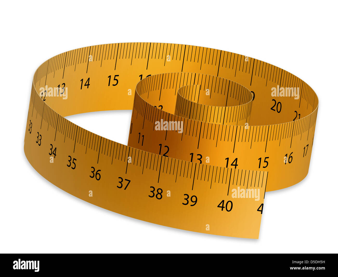 roll tape measure om white background Stock Photo - Alamy
