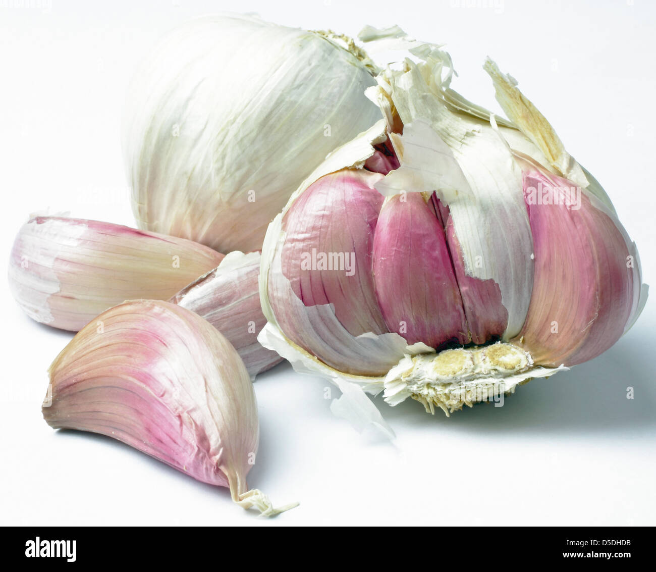 fresh spicy garlick on the white background Stock Photo - Alamy