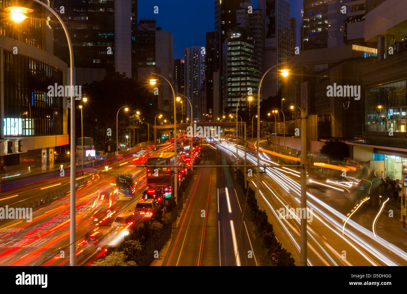 Traffic on one of the main roads in Hong Kong Stock Photo - Alamy