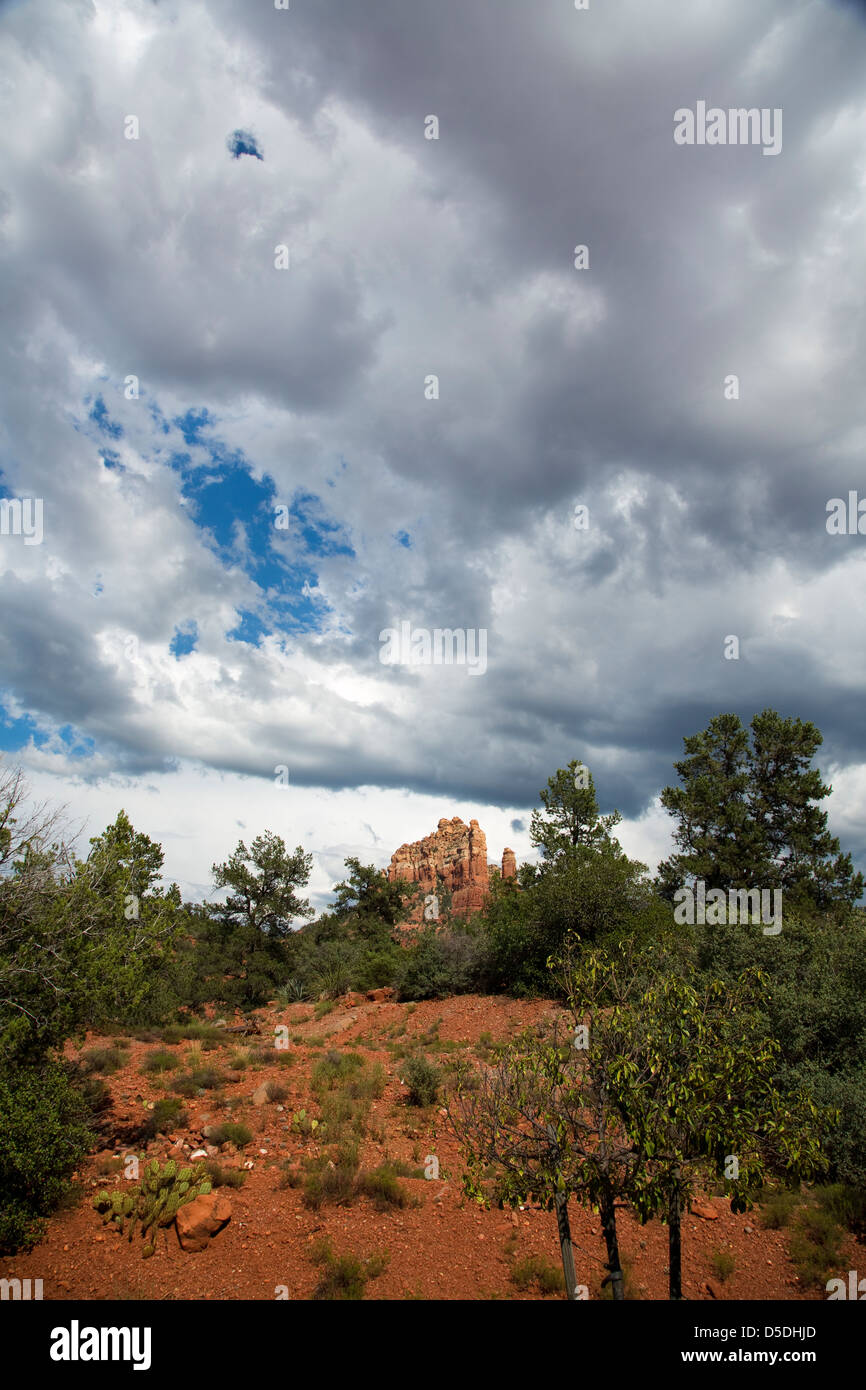 Rock Formation with Storm Clouds Above Stock Photo - Alamy