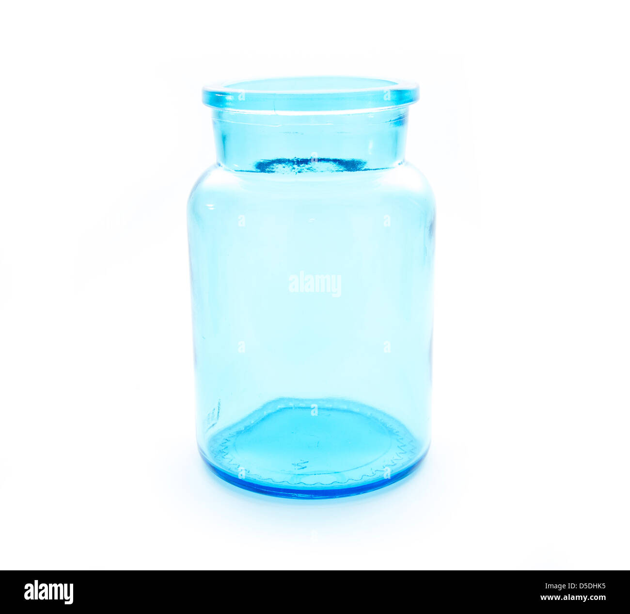 blue transparent jar isolated on white background Stock Photo - Alamy