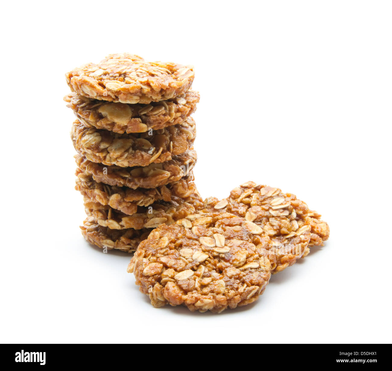 organic oat cookies isolated on white background Stock Photo - Alamy