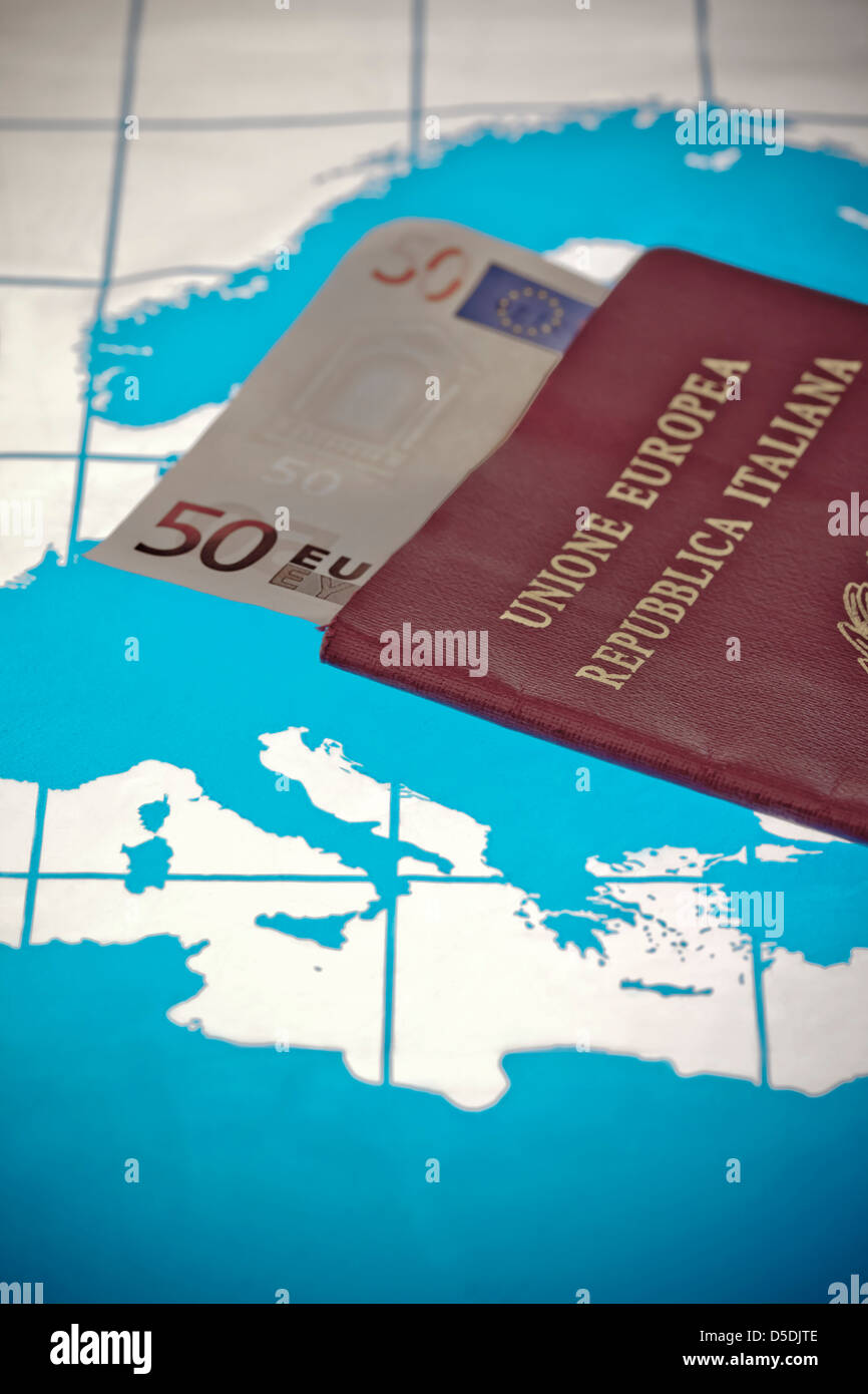 Passports european map hi-res stock photography and images - Alamy