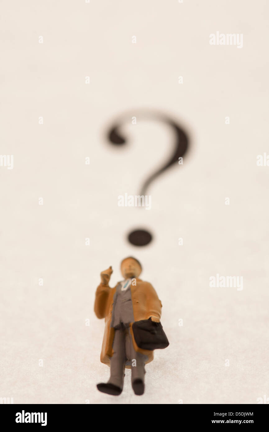 Little man question mark hi-res stock photography and images - Alamy