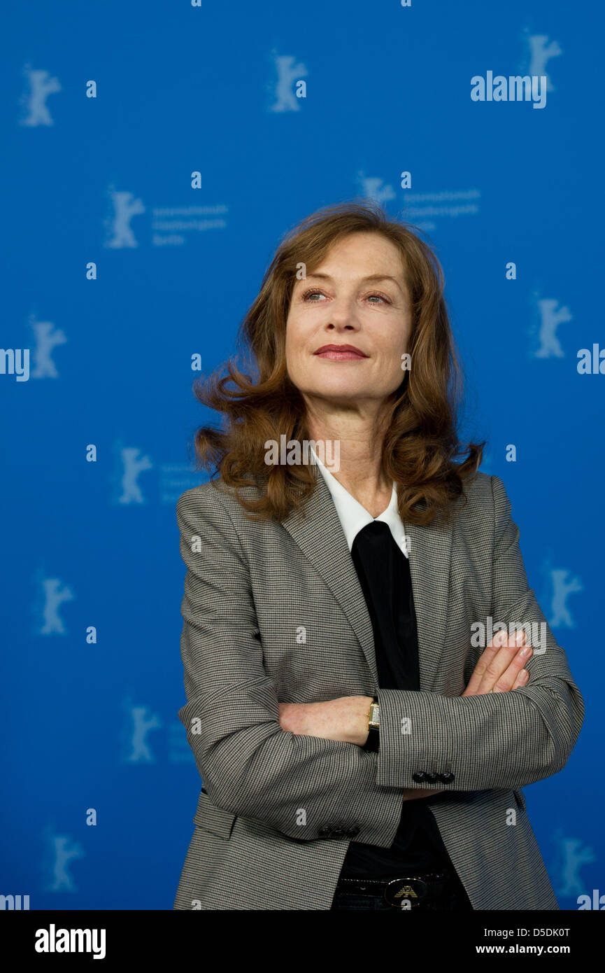 Berlin, Germany, actress Isabelle Huppert at the Berlinale 2012 Stock ...