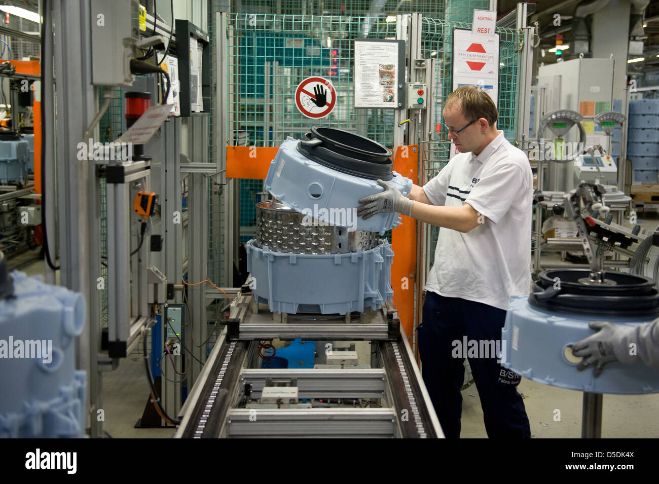 Nauen, of Germany, and employees in the BSH home appliance Nauen GmbH ...