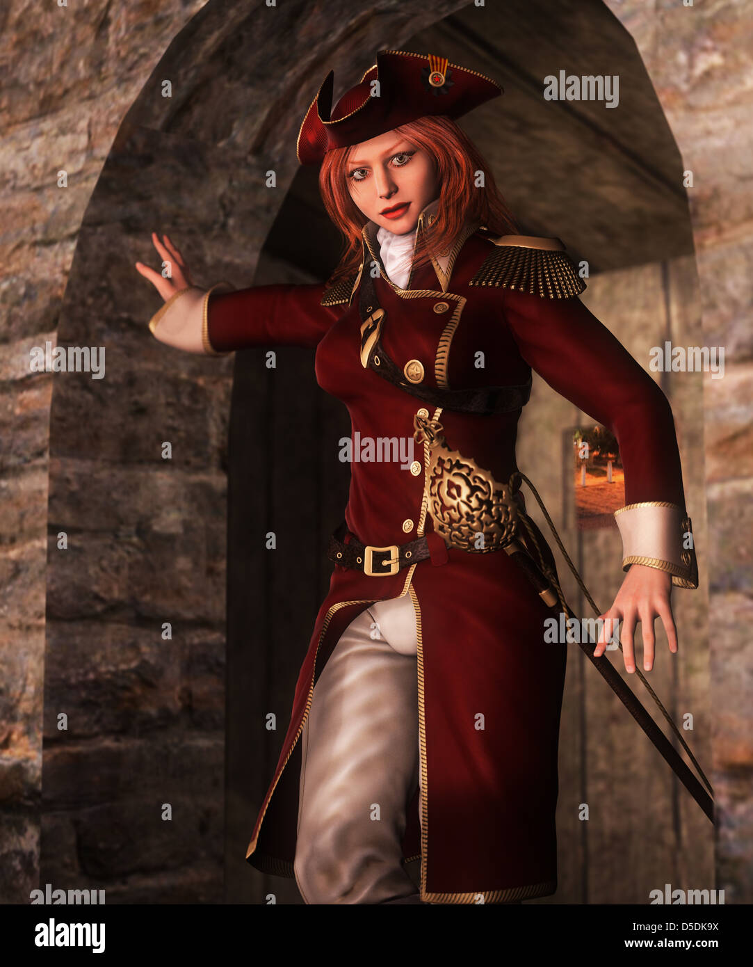 Napoleonic French Female General Stock Photo - Alamy