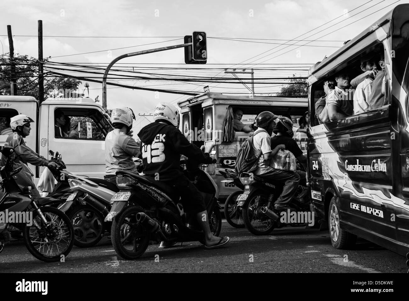 Traffic in Cebu City, Philippines Stock Photo - Alamy