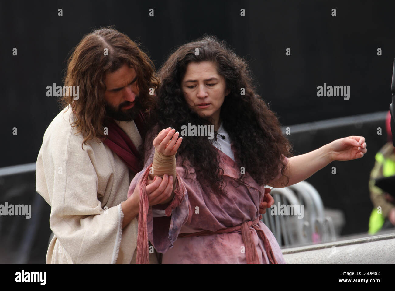 Jesus heals a leaper Stock Photo - Alamy
