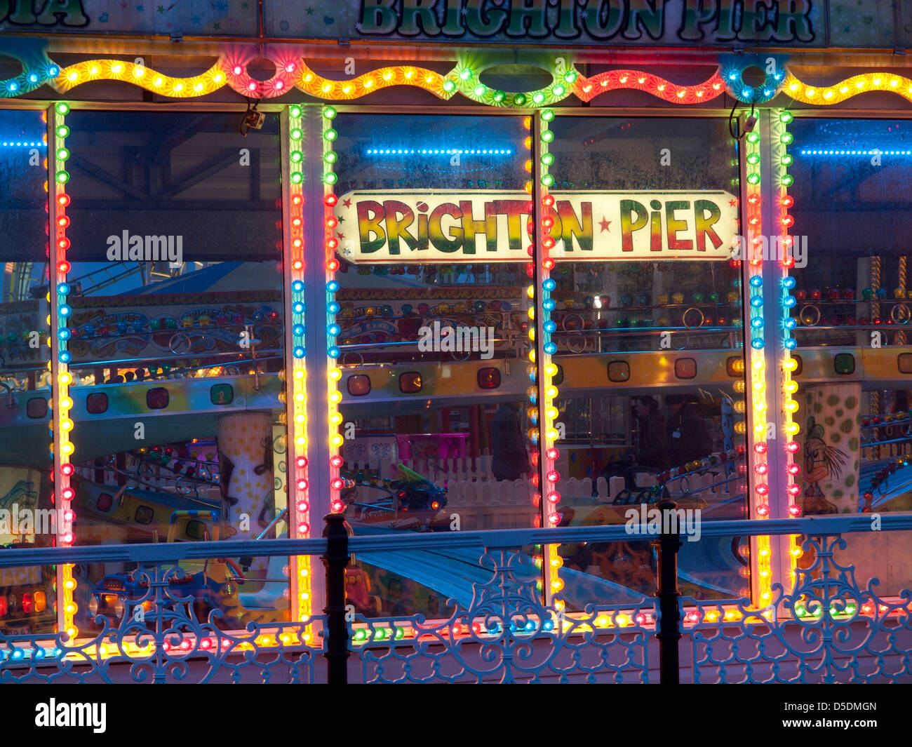 Neon lights on Brighton Pier Stock Photo - Alamy
