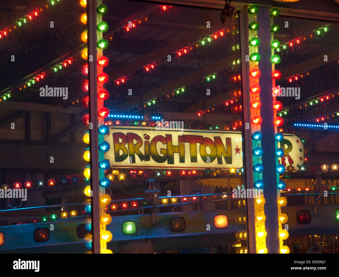 Neon lights on Brighton Pier Stock Photo - Alamy