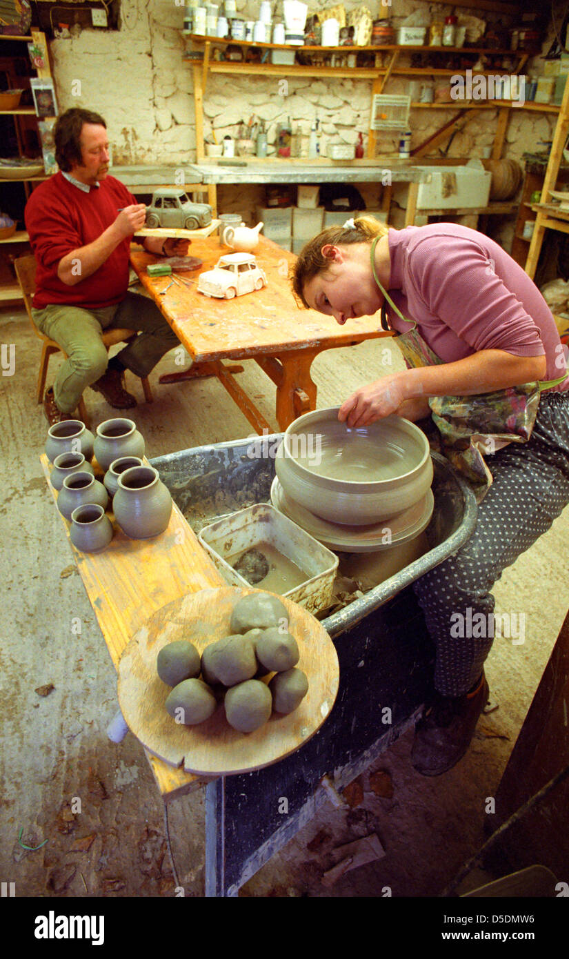 Potters at work in their studio Stock Photo - Alamy