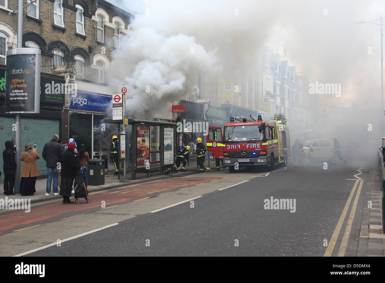 London, UK. 29th March 2013 London Fire Brigade received multiple calls ...