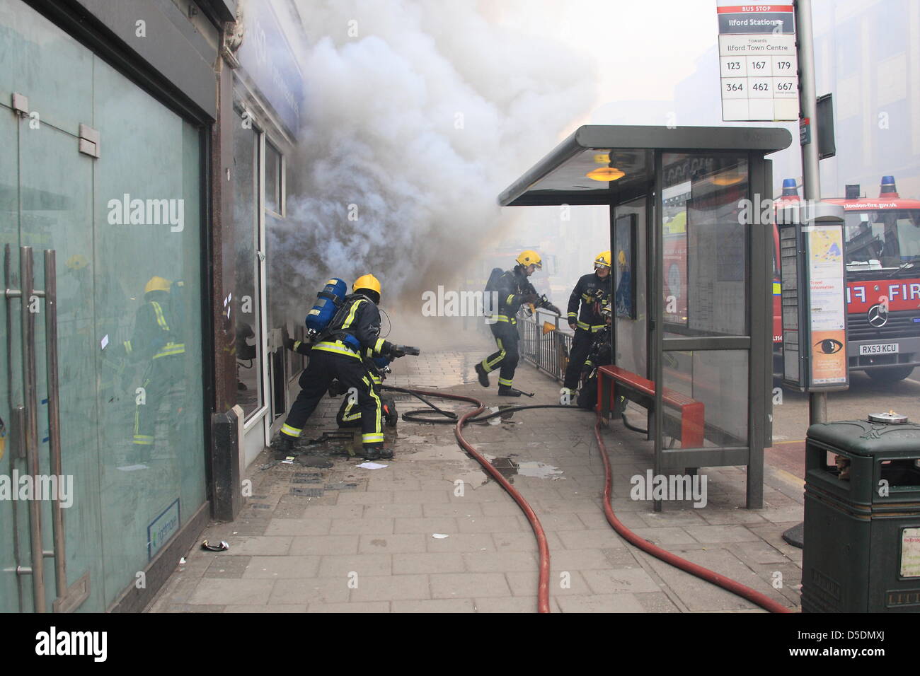 London, UK. 29th March 2013 London Fire Brigade received multiple calls ...