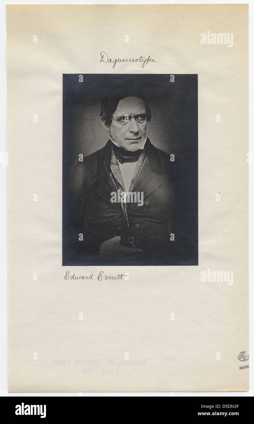 A black-and-white photograph of Edward Everett, a prominent American ...