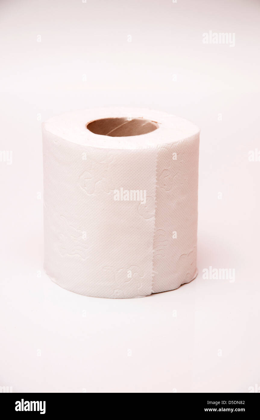 white toilet paper for the bathroom Stock Photo - Alamy