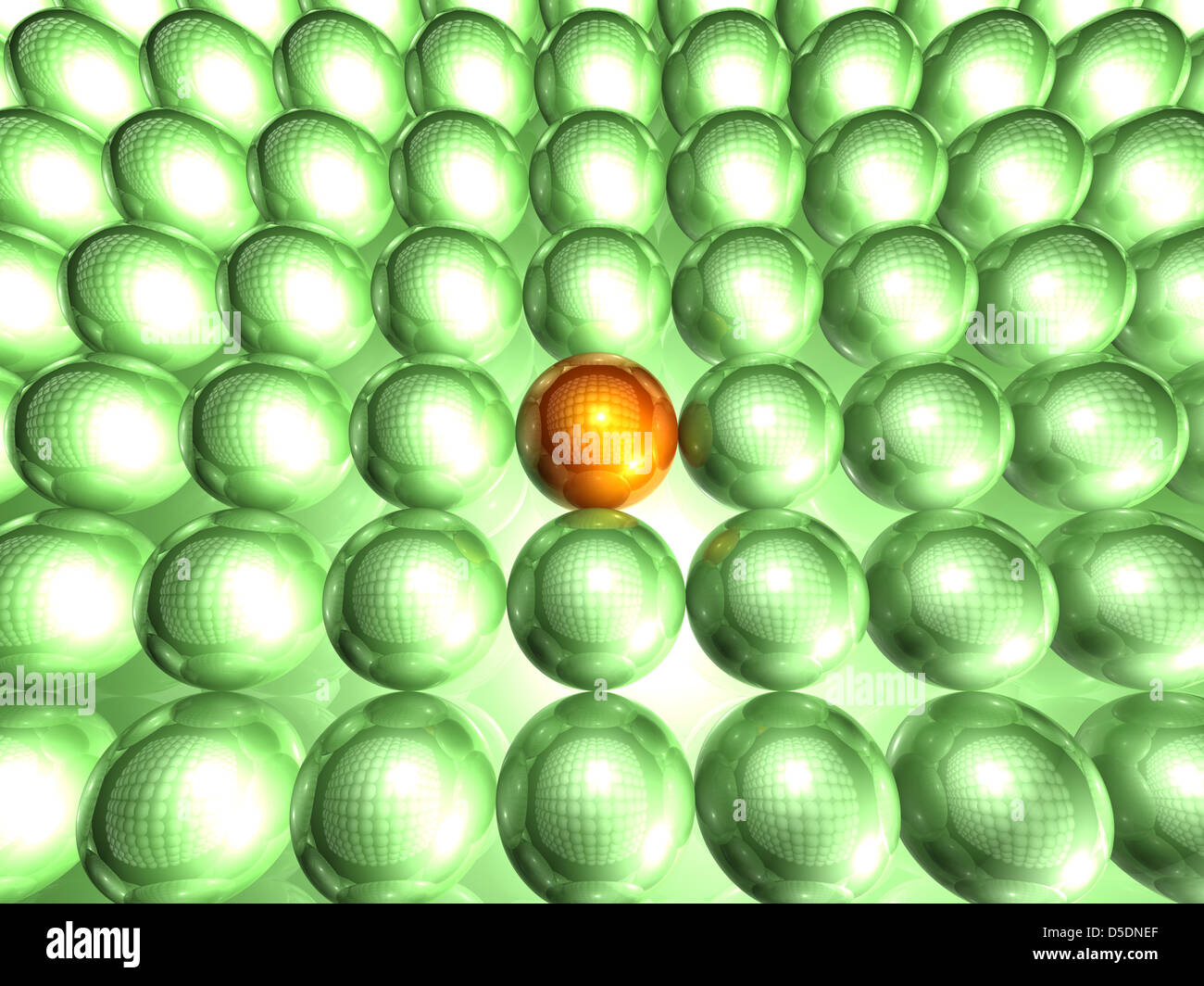 3D rendered Illustration. Abstract background of infinite spheres ...