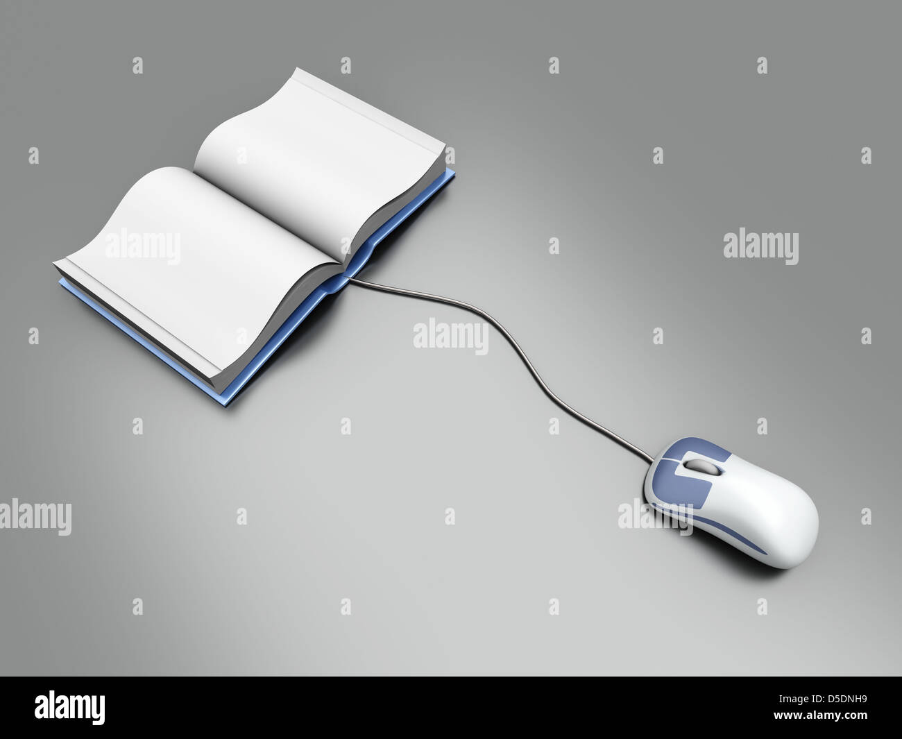 A digital book. Symbolic 3D rendered Illustration Stock Photo - Alamy