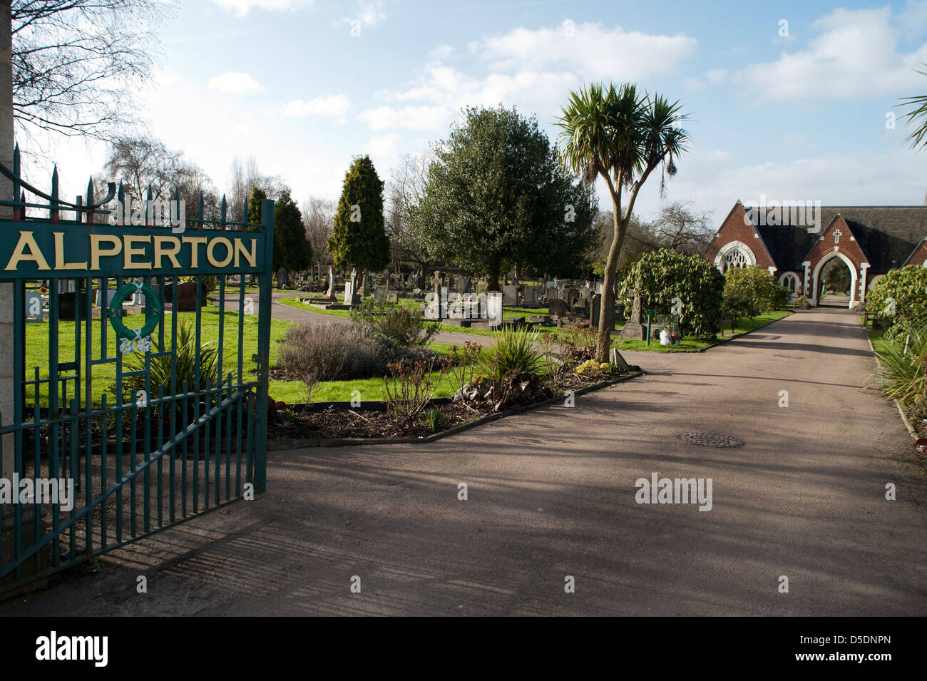Alperton cemetery London with a commonwealth war graves area Stock ...