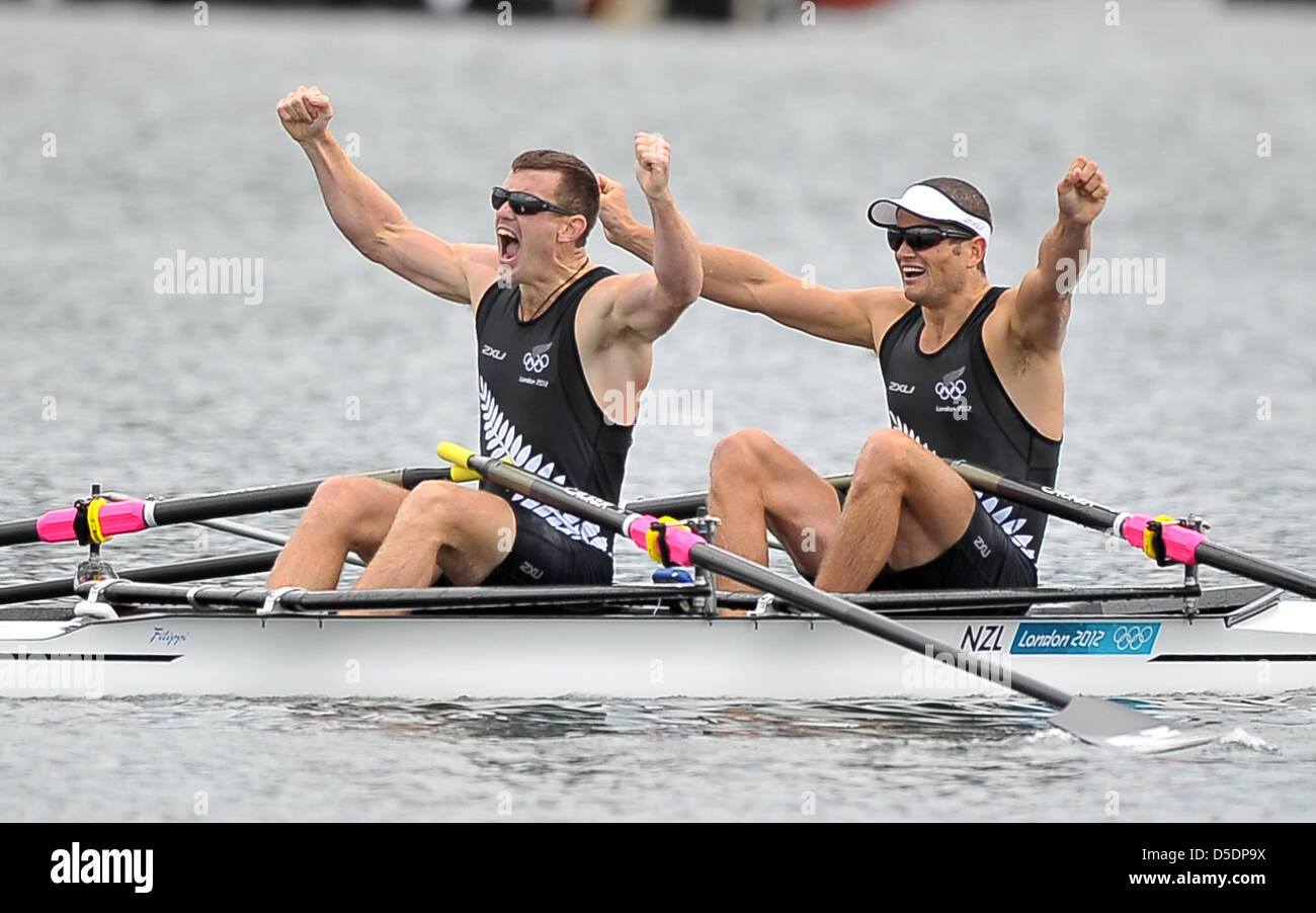 Nathan Cohen and Joseph Sullivan (NZL) celebrate winning the Men's ...