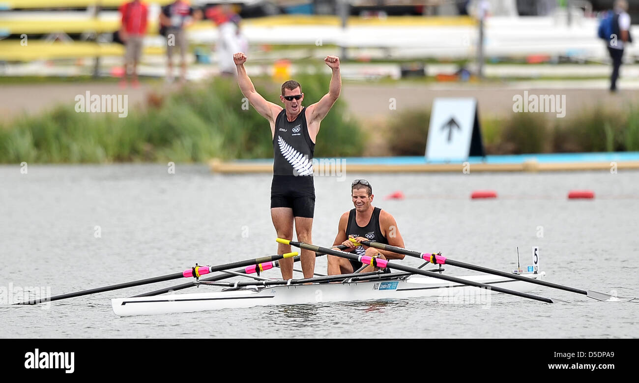 Nathan Cohen and Joseph Sullivan (NZL) celebrate winning the Men's ...