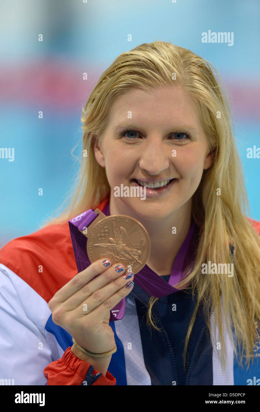 Rebecca Adlington Gbr With Her Bronze Medal 400m Freestyle Swimming