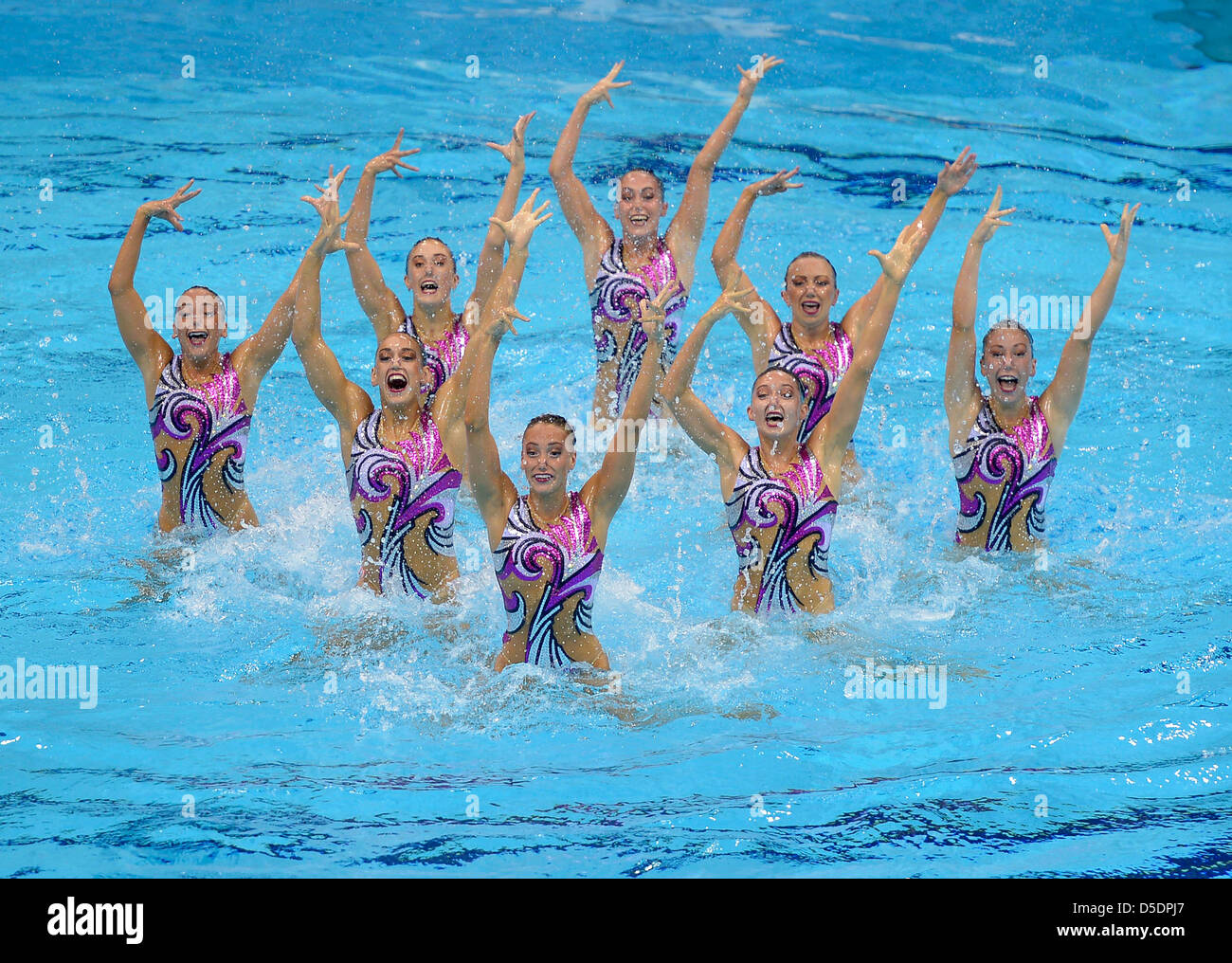 Great Britain. Synchronised Swimming team Stock Photo - Alamy