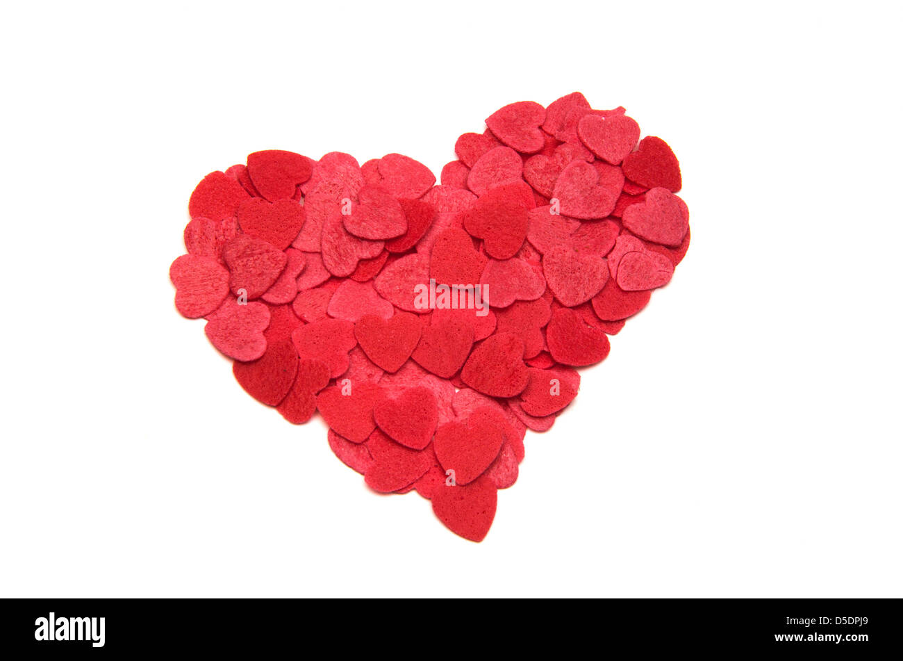 Lovely heart made of little heart shapes Stock Photo - Alamy