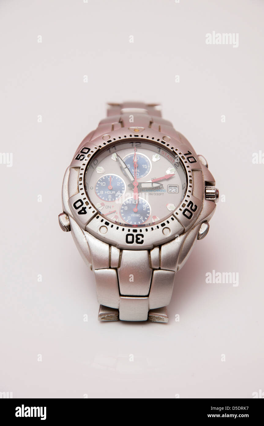 designer watch made ??of titanium and silver Stock Photo - Alamy