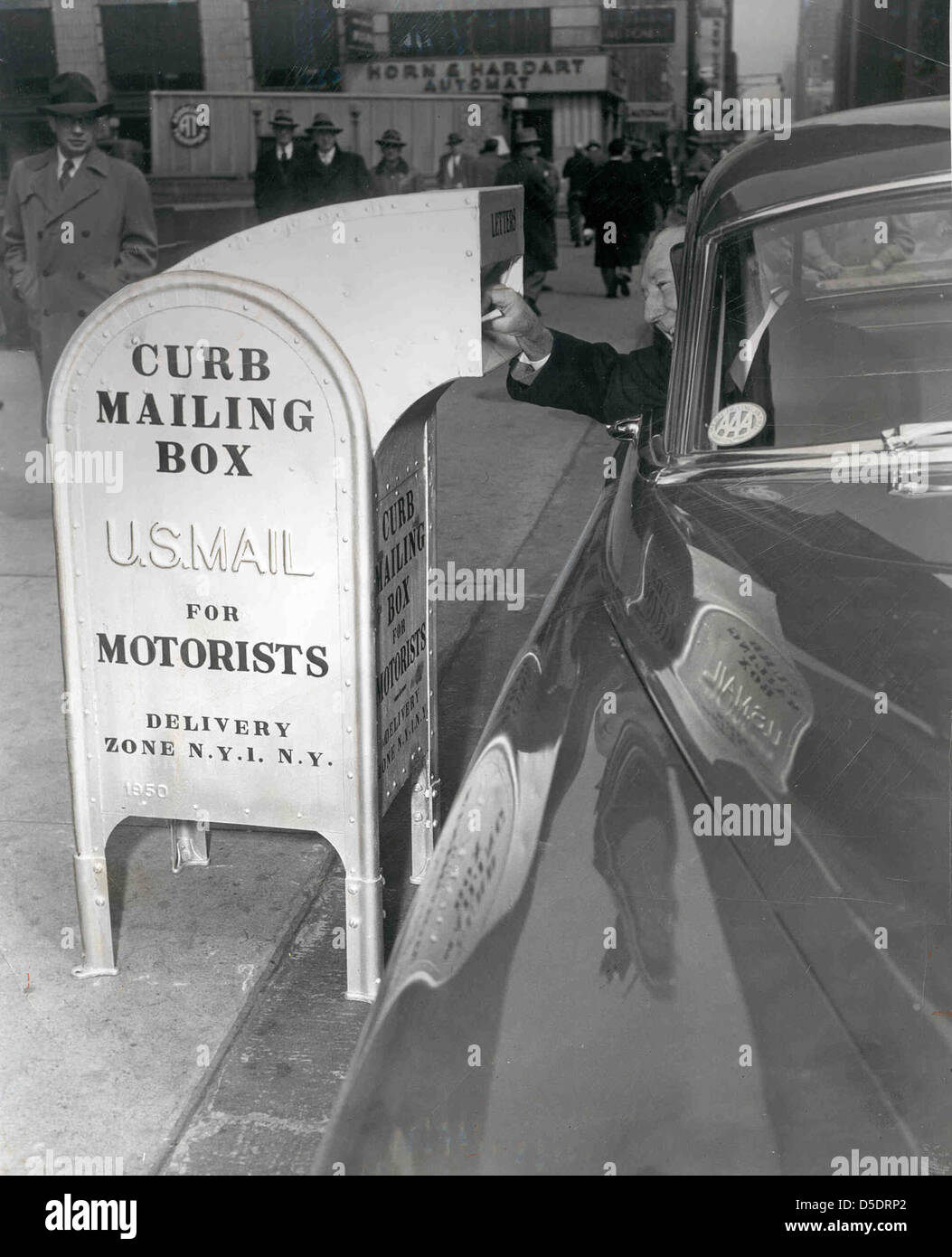 The Snorkel Chute Curbside Mailbox, featured in this black-and-white ...