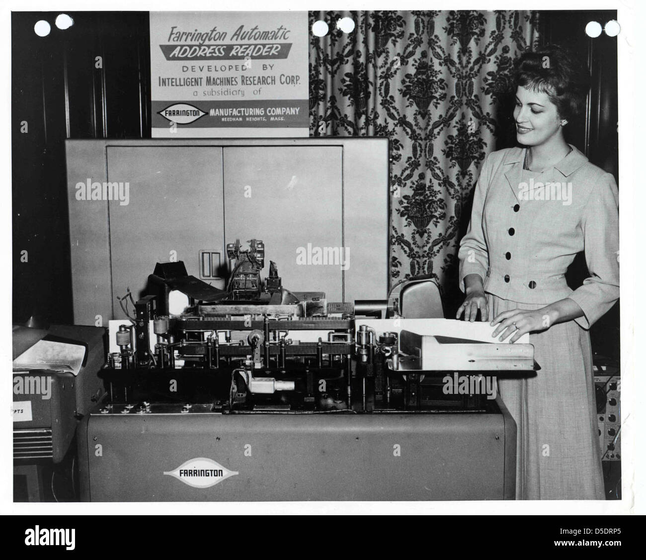 The Farrington Automatic Address Reading Machine, introduced in 1953 ...