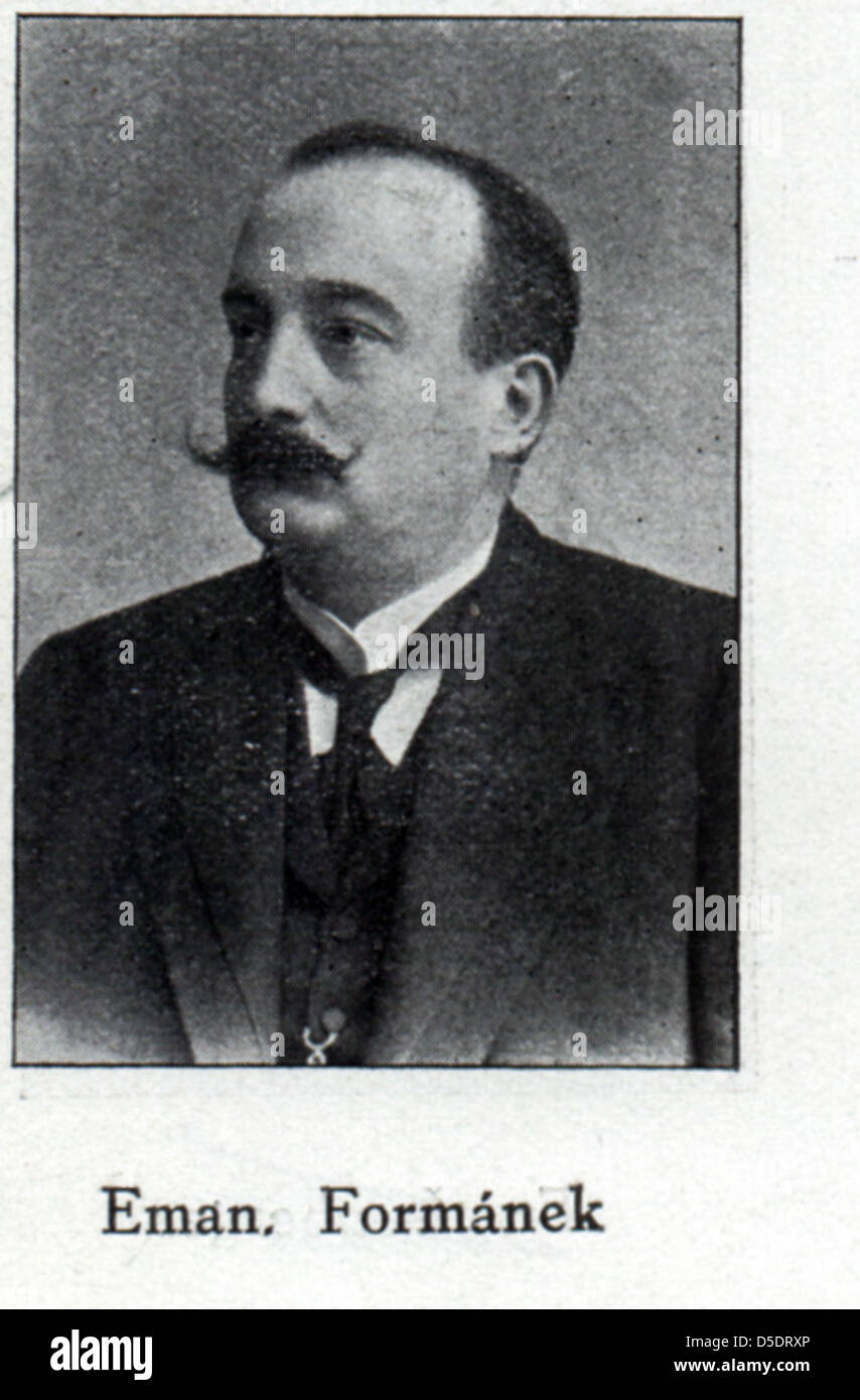 A portrait of Emanuel Formanek, a distinguished medical scientist ...