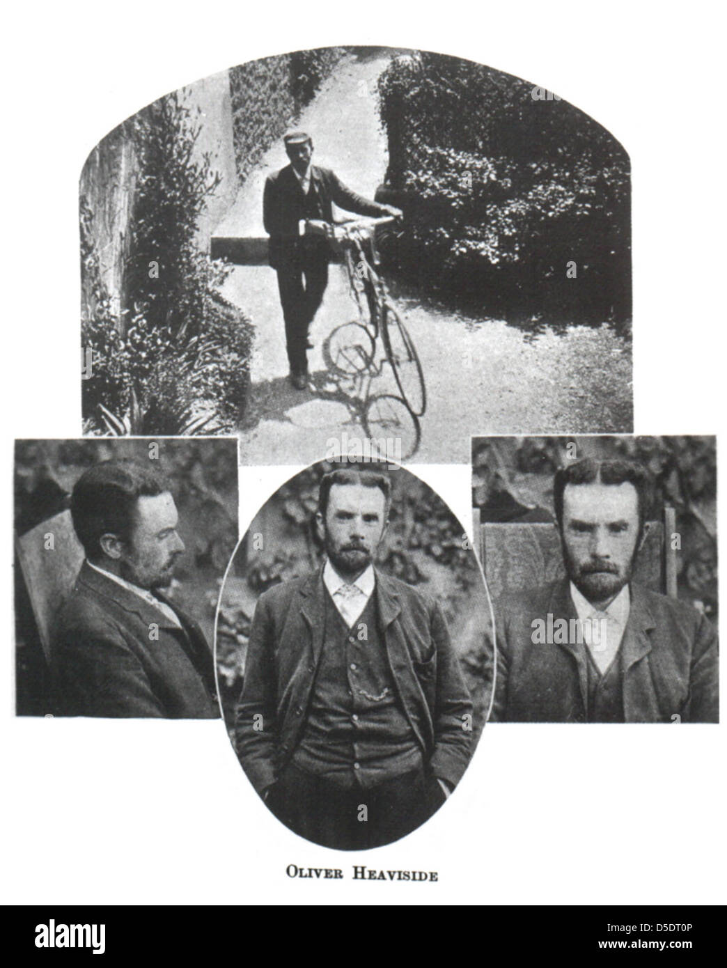 A portrait of Oliver Heaviside (1850-1925), a pioneering British ...