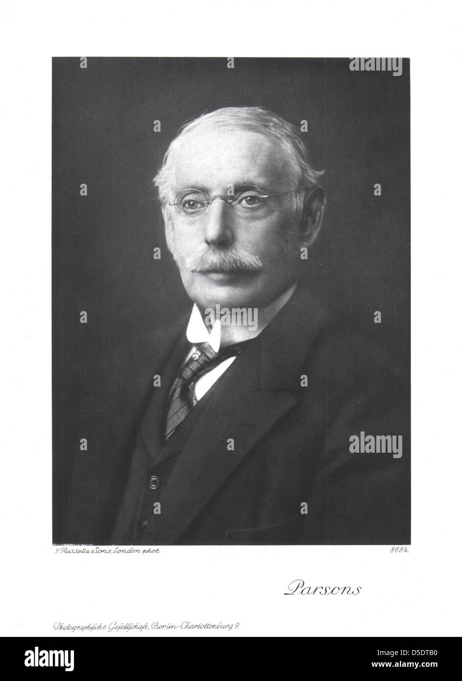 A portrait of Charles Parsons, an influential American engineer known ...