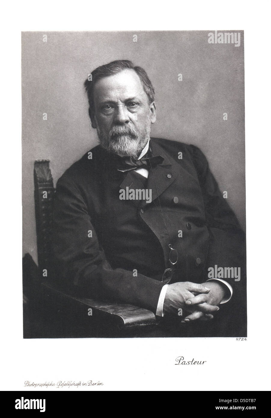 A late 19th-century portrait of Louis Pasteur, the renowned chemist and ...