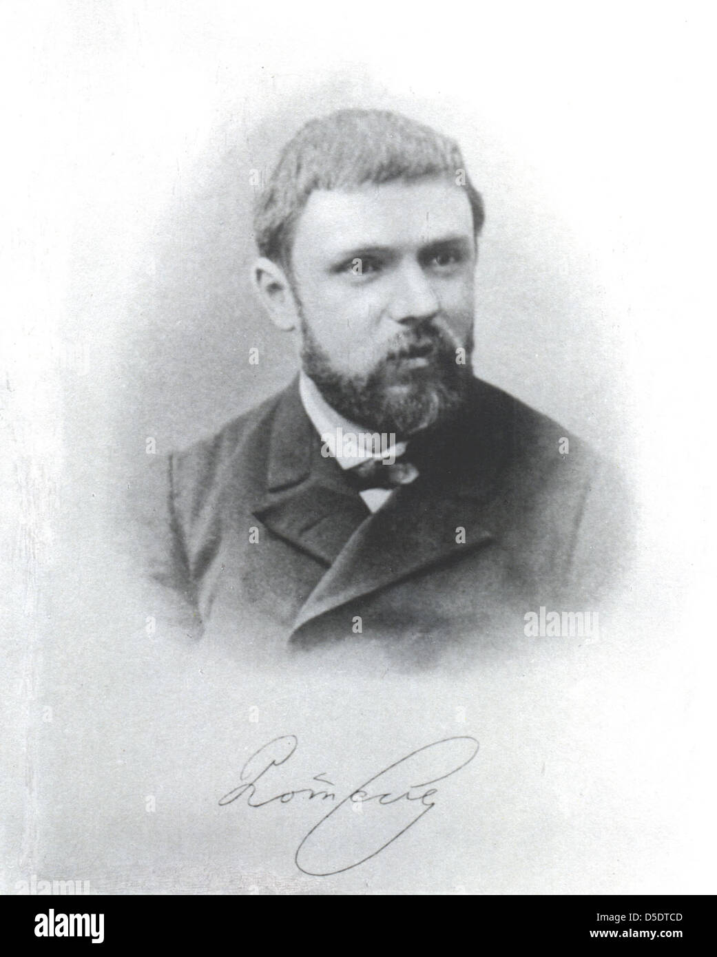 A photograph of the French mathematician Henri Poincaré, taken in the ...