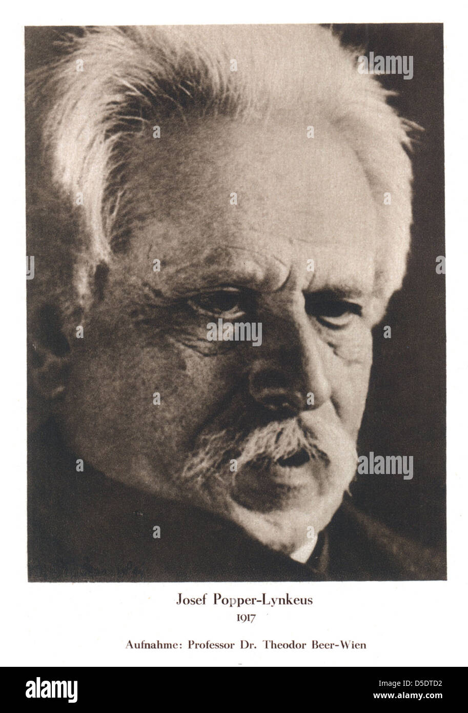 A portrait of Josef Popper-Lynkeus, an aeronautical scientist and ...