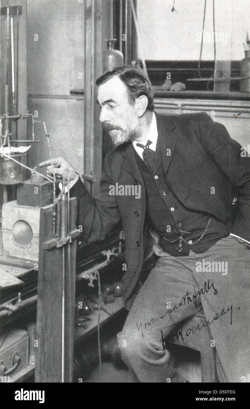 A portrait of William Ramsay, the renowned British chemist who won the ...