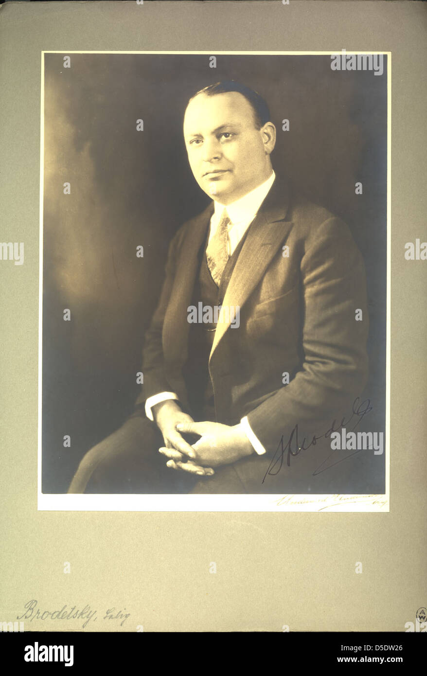 This portrait of mathematician Selig Brodetsky, taken by the ...