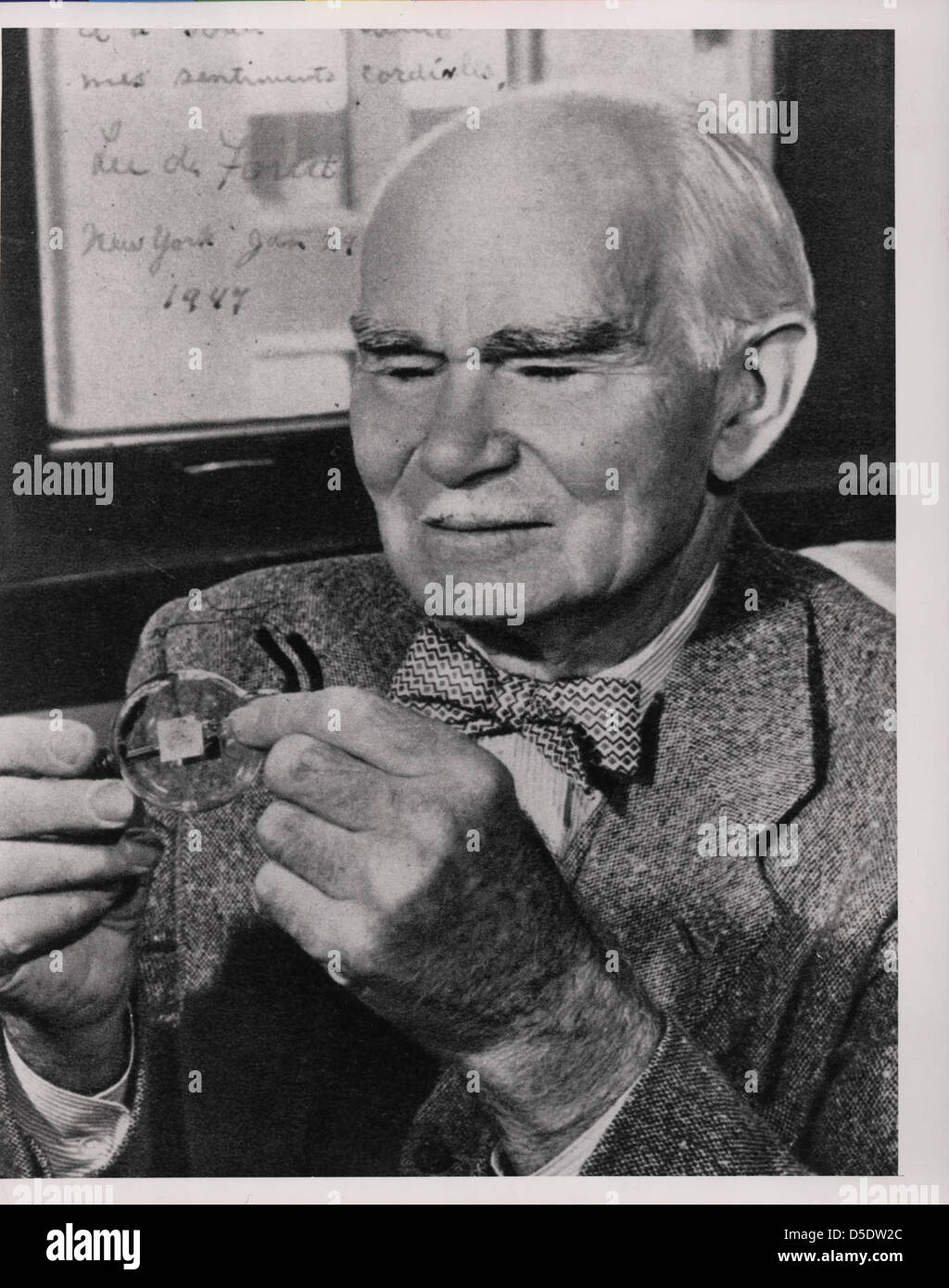 This portrait of Lee De Forest, a pioneer in electrical engineering and ...