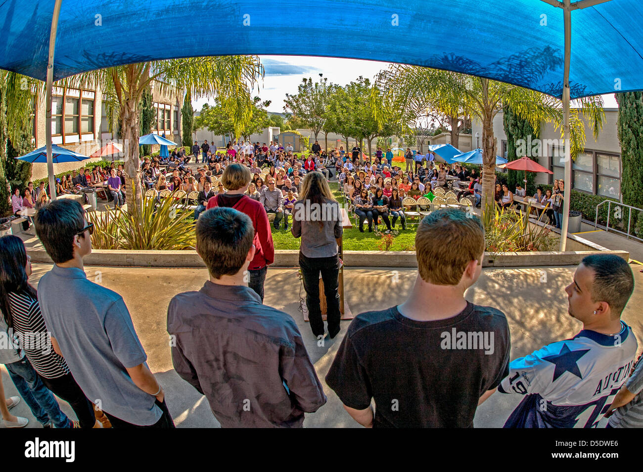 Graduates of a Southern California continuation high school line up ...