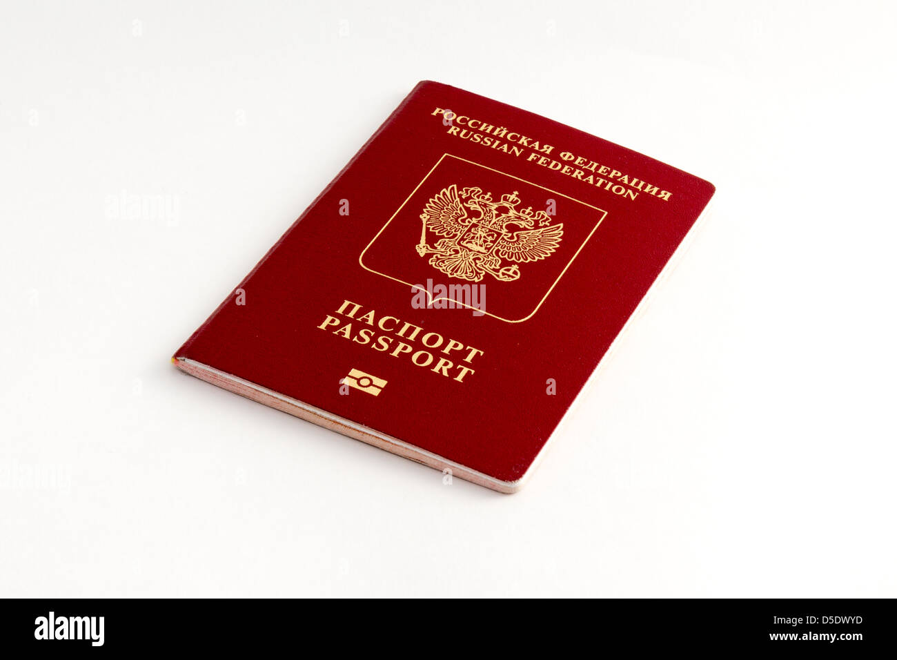 Russian passport on white background Stock Photo - Alamy