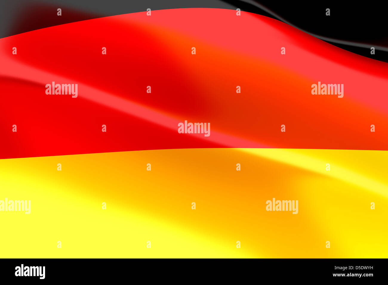A german flag. 3d rendered Illustration Stock Photo - Alamy