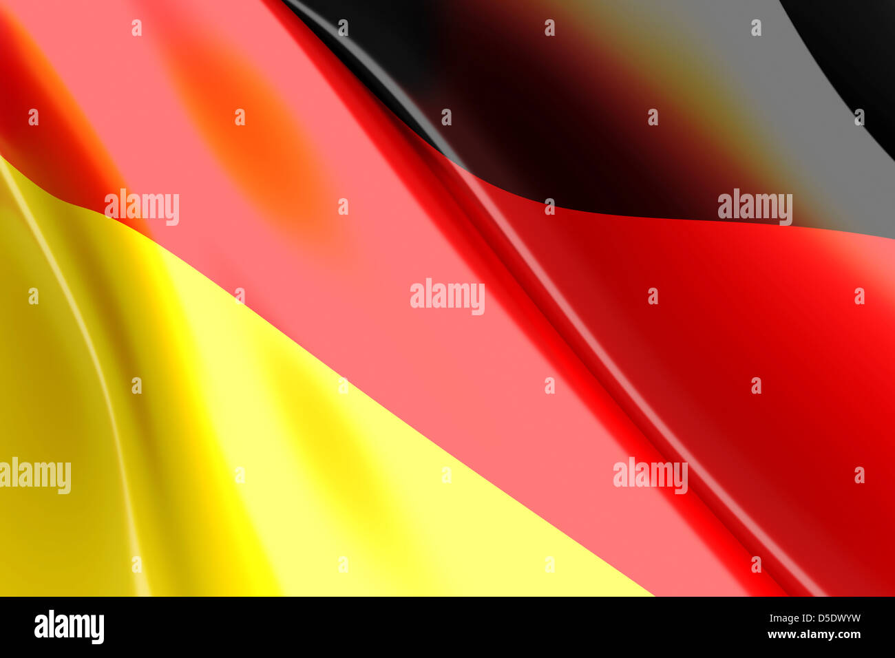 A german flag. 3d rendered Illustration Stock Photo - Alamy