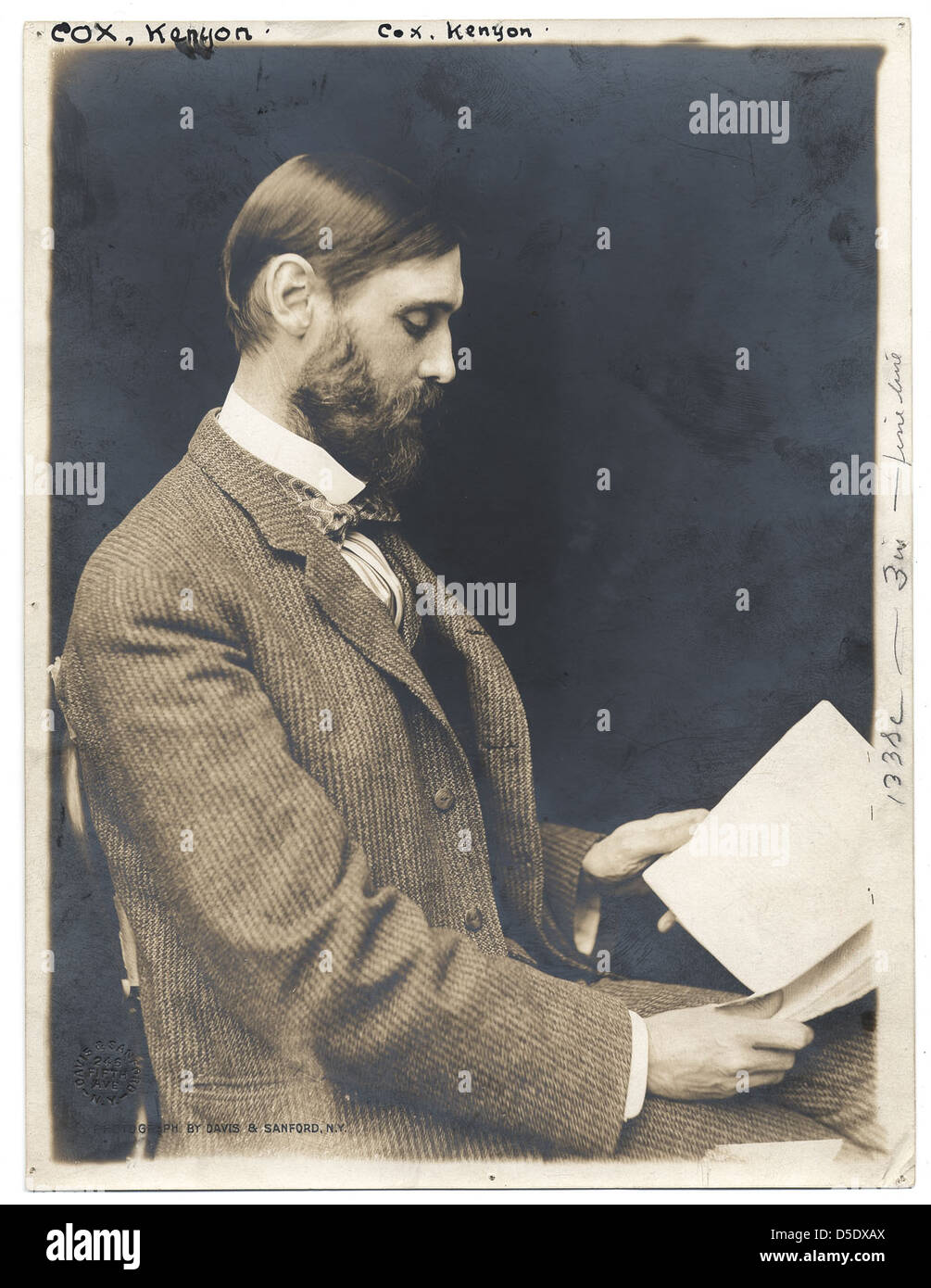 A black-and-white photograph of American artist Kenyon Cox, captured ...