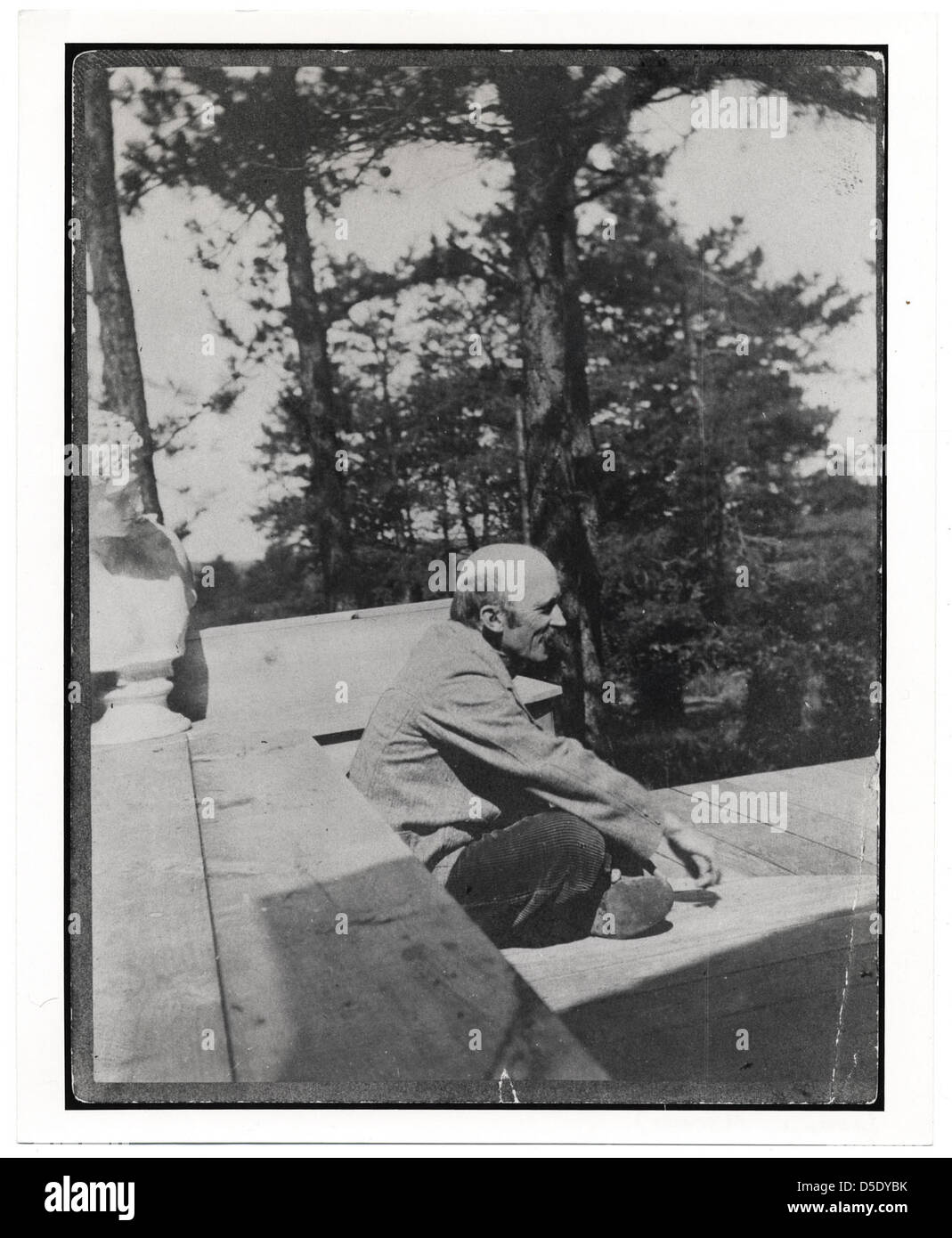 This black-and-white photo of Abbott Handerson Thayer, taken outside ...