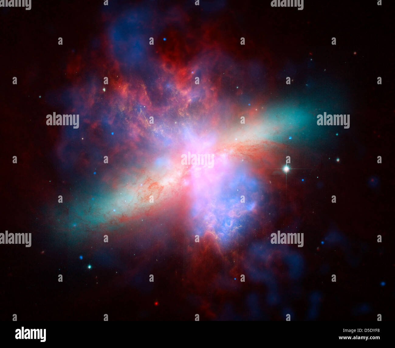 M82: Images From Space Telescopes Produce Stunning View of Starburst ...